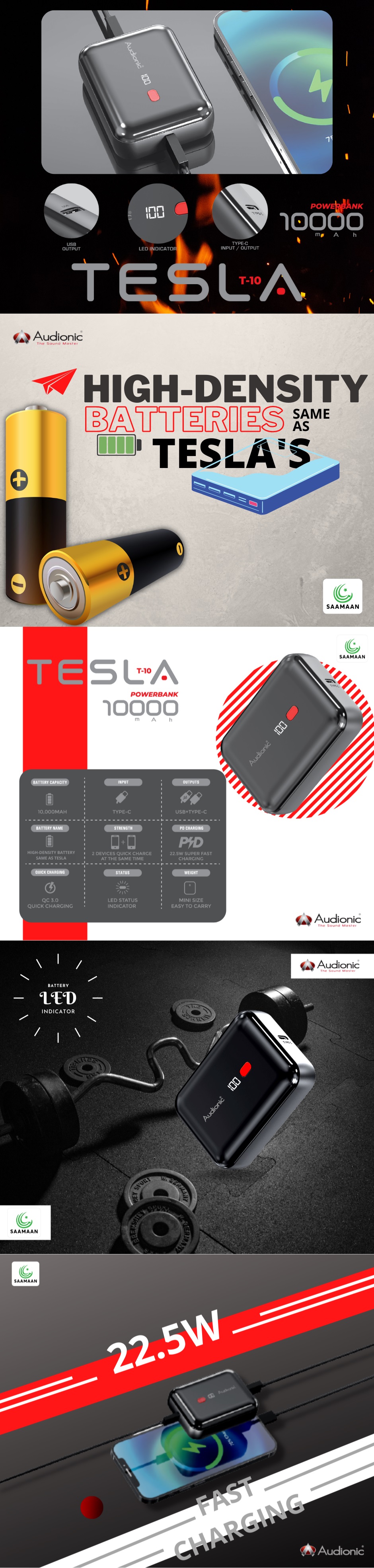 Audionic Tesla T10 Power bank Price - FSKASUR